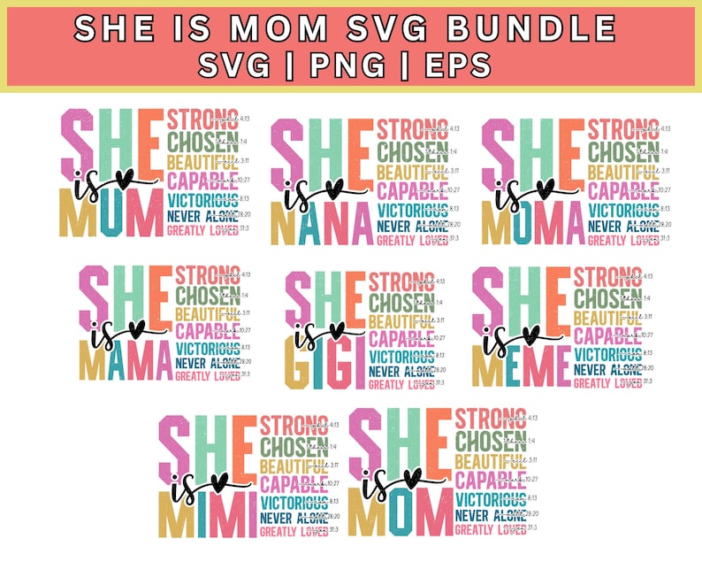 She is Mom Svg Bundle, She is Nana, Mom Shirt, Mom Life Png, Meme PNG ...