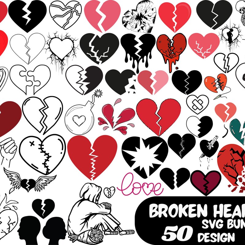 Broken Hearts - Etsy