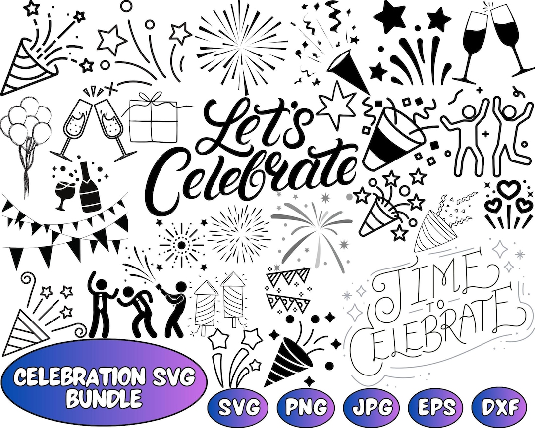 Celebration Svg, Party Svg, Birthday Decoration Svg, Party Cut File ...