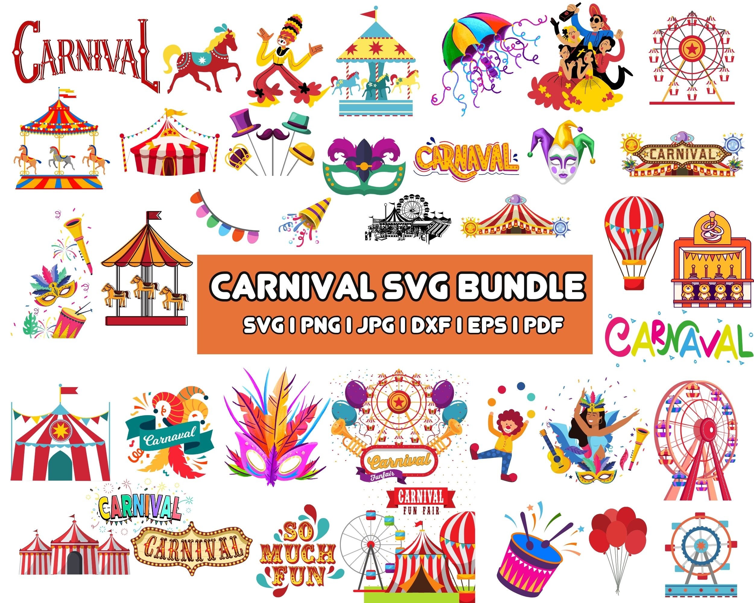 Carnival Svg| Circus Svg Bundle| Mega Carnival Svg Bundle| Carnival Png ...