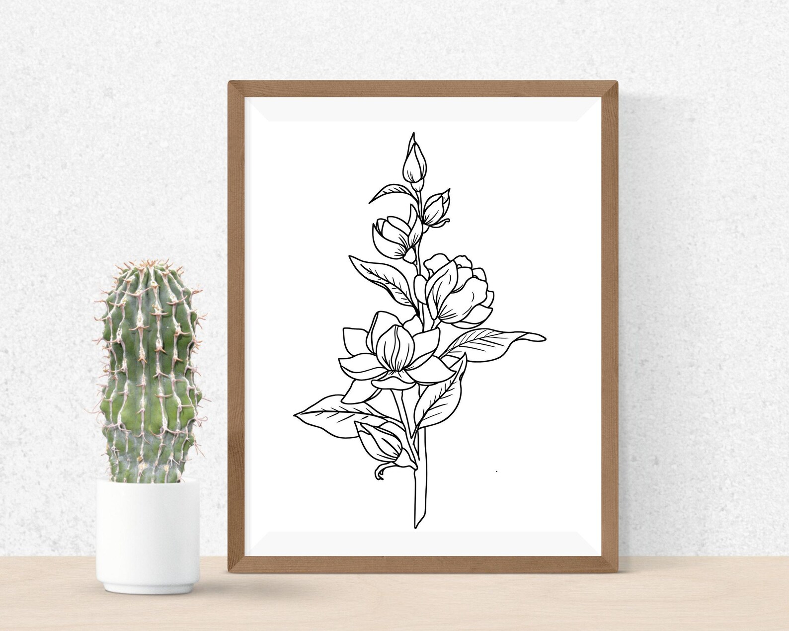 Jasmine Floral Outline SVG PNG: Vector Cut Files (digital Download) - Etsy