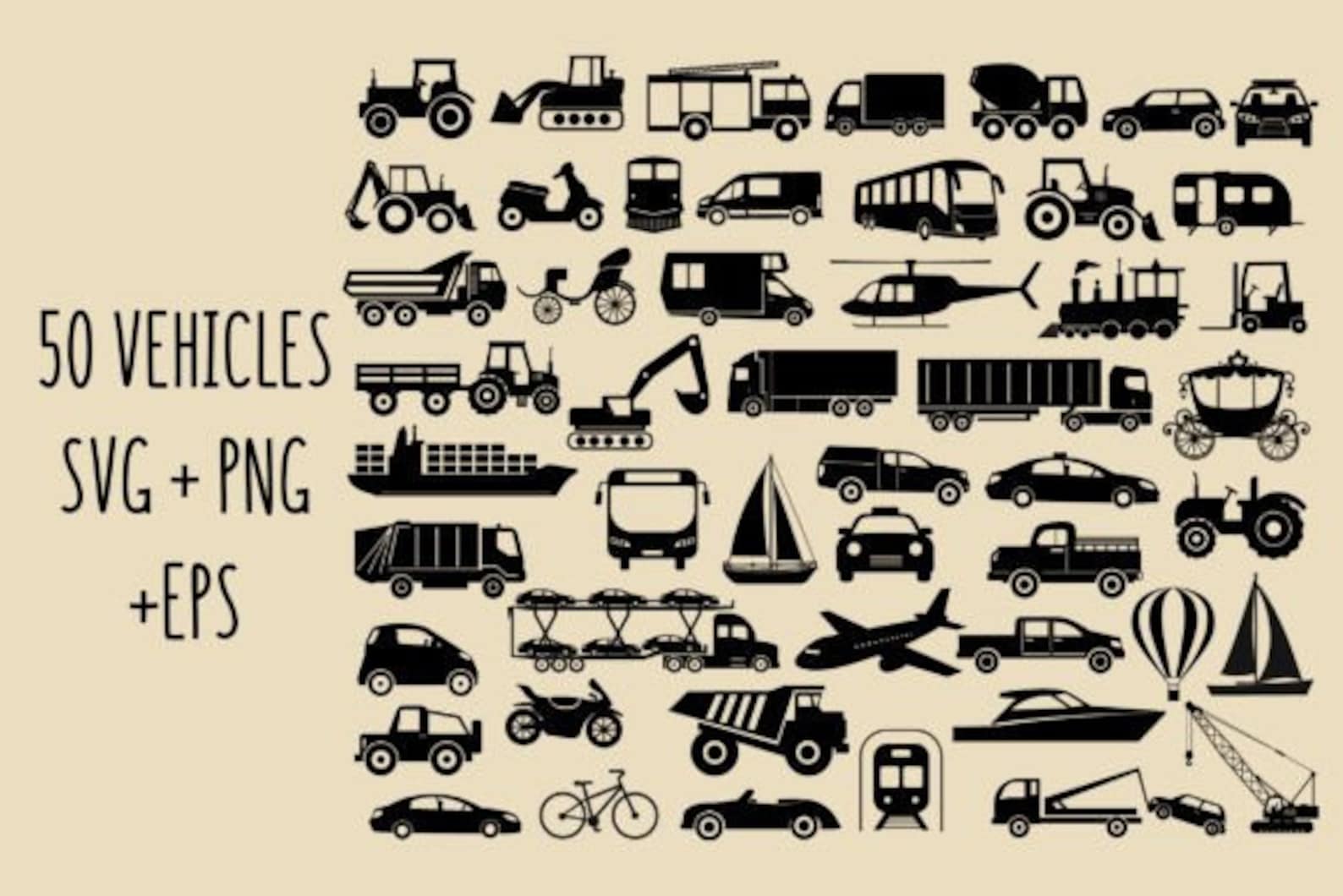 Vehicles Svg Bundle, Transportation Svg, Airplane Svg, Vehicle Clipart ...