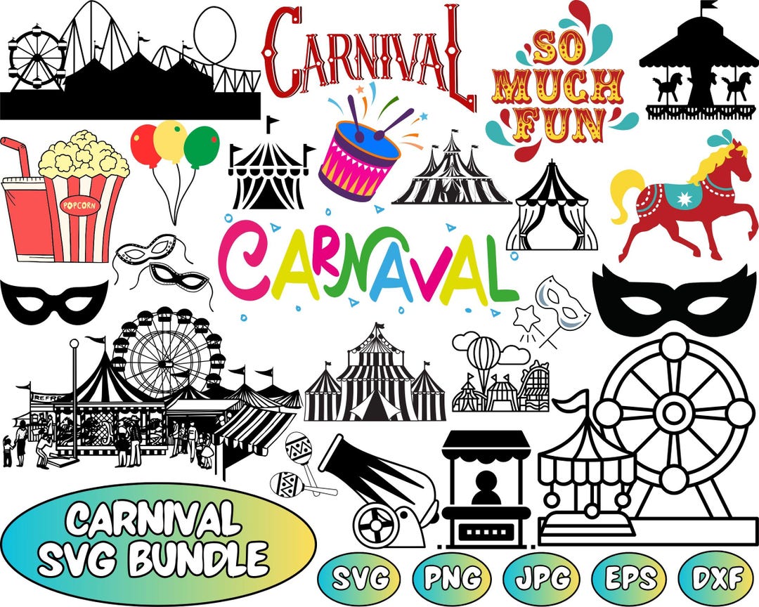 Carnival Svg| Circus Svg Bundle| Mega Carnival Svg Bundle| Carnival Png ...