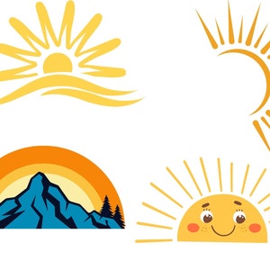 Sunrise SVG, Sunrise Png, Sunset Svg, Sunset Png, Sunrise Clipart ...