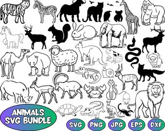 Animal Svg Bundle Animal Svg Animal Silhouette Animal Cut File Animal ...