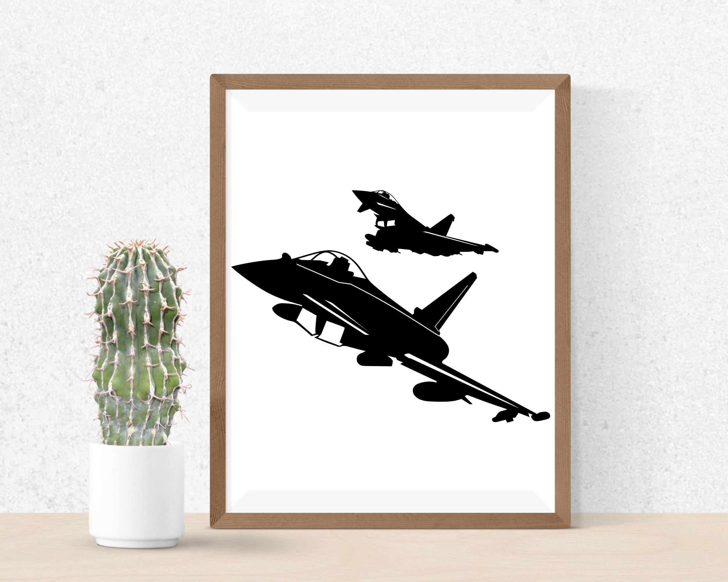 Fighter Jet SVG Bundle: Airplane Silhouette Clipart (digital Download ...