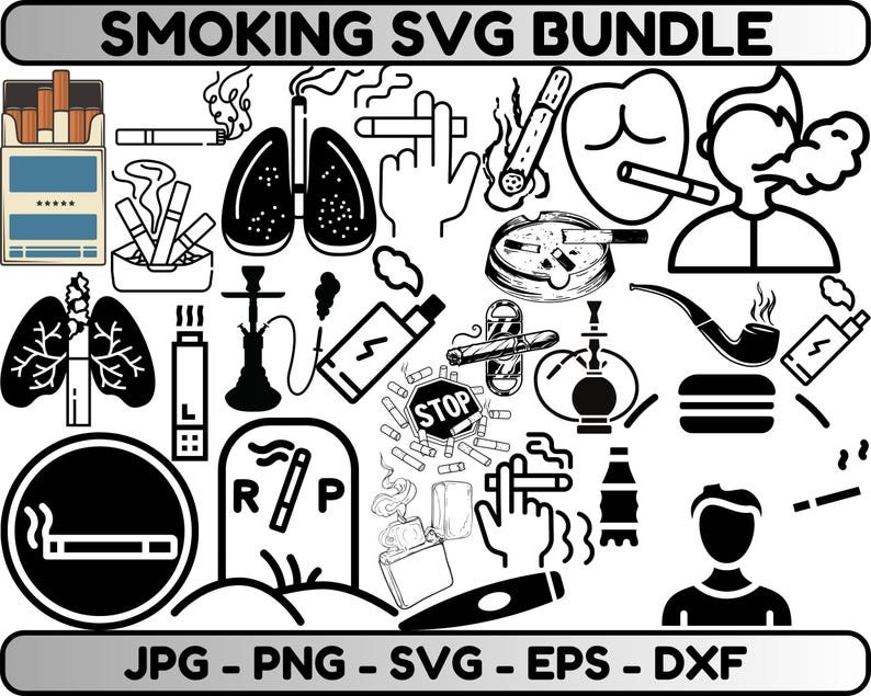 Cigarettes Svg File, Cigarette Svg, Cigarette Clipart, Cigarette ...