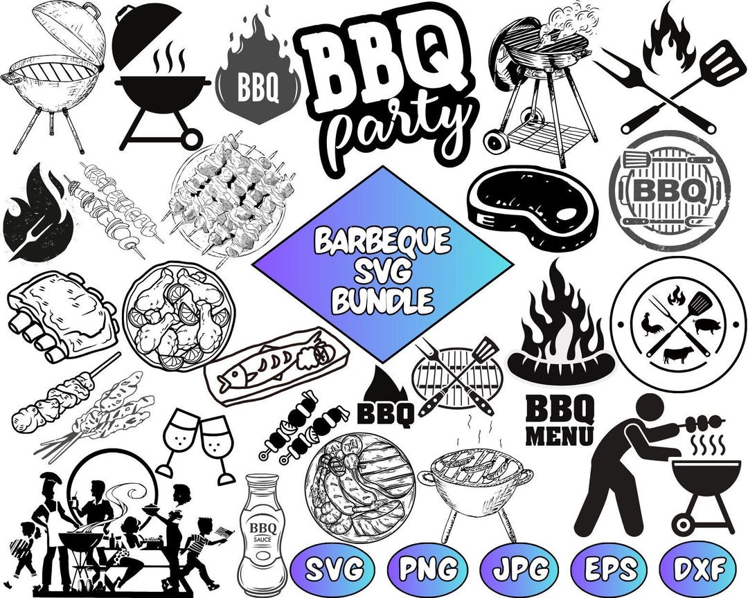 Barbeque SVG Bundle, BBQ Svg Bundle, BBQ Svg, Grilling Svg, Kitchen Svg ...