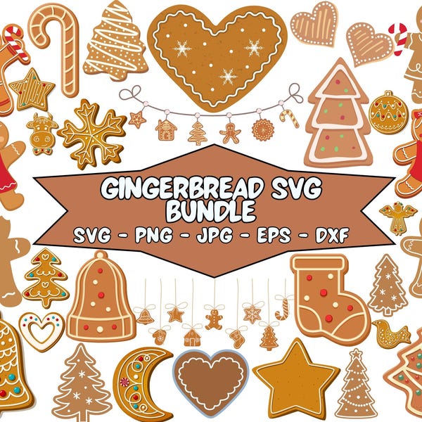 Gingerbread Man Svg - Etsy
