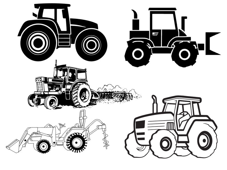 Tractor SVG Bundle, Tractor PNG Bundle, Tractor Clipart, Tractor SVG ...