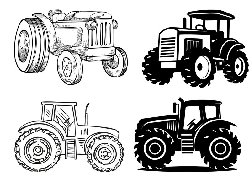 Tractor SVG Bundle, Tractor PNG Bundle, Tractor Clipart, Tractor SVG ...