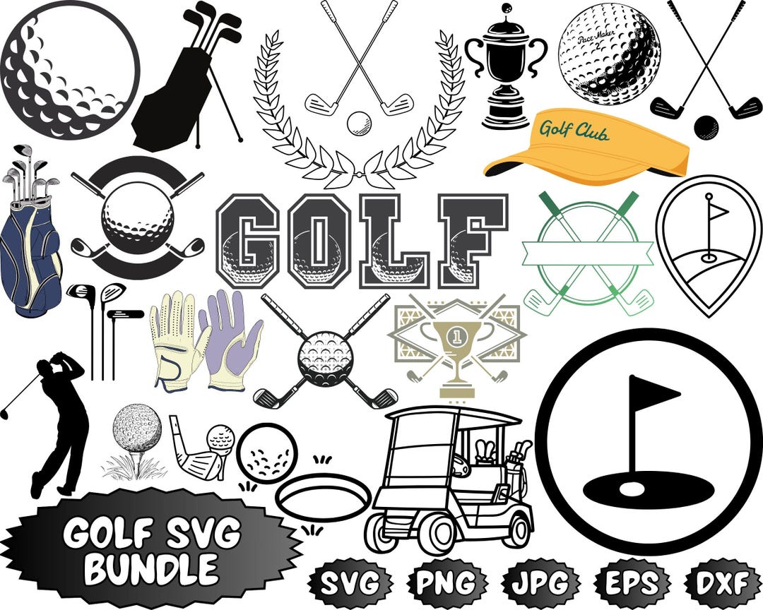 Golf SVG Bundle, Golfing SVG Bundle, Golfer SVG, Golf Ball Svg, Golf ...