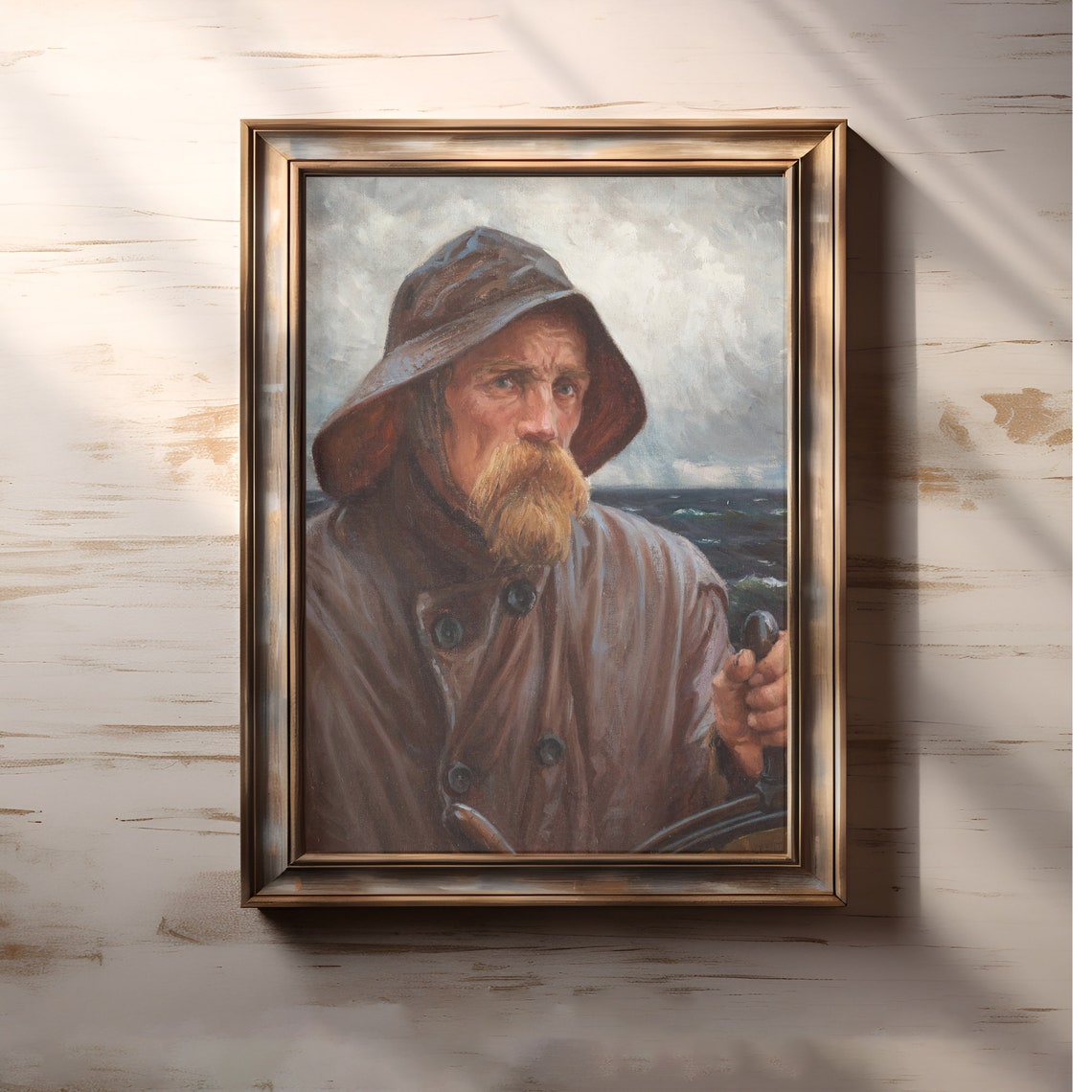 Vintage Portrait of a Sailor Wall Art Print, Nautical Boat Print ...