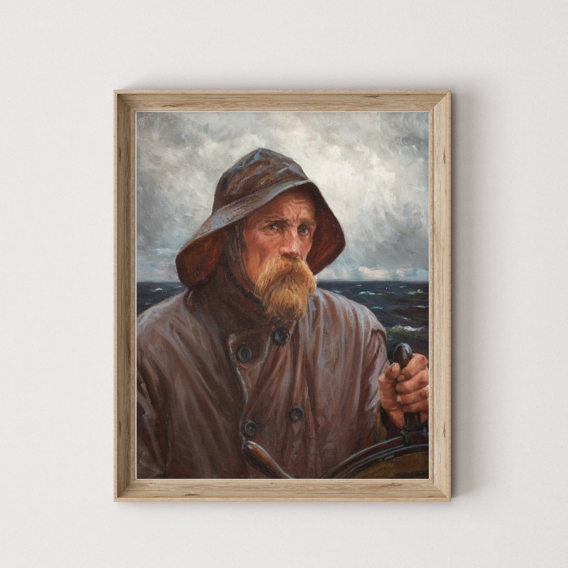 Vintage Portrait of a Sailor Wall Art Print, Nautical Boat Print ...