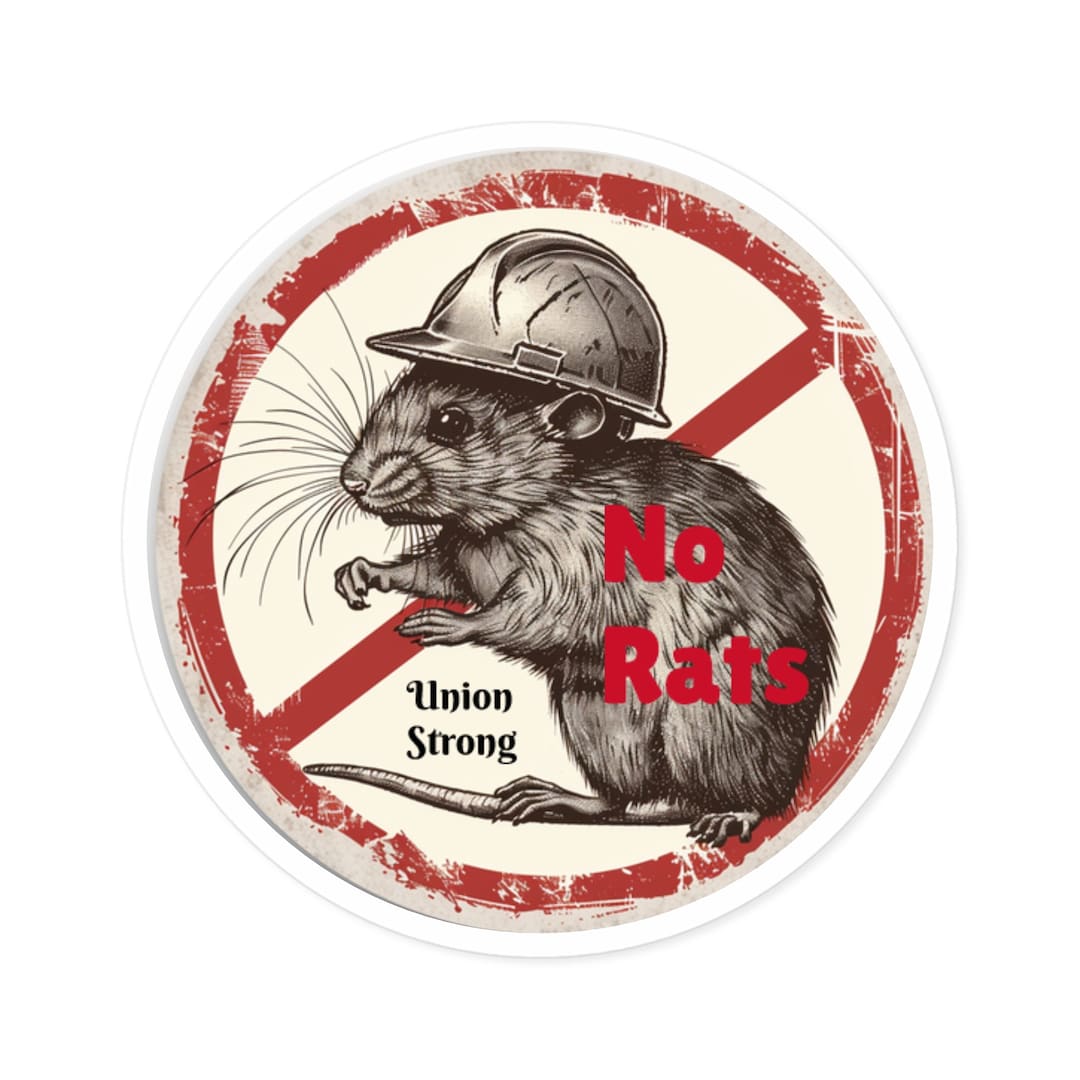 No Rats Union Strong Hardhat Sticker Water and Scratch Resistant - Etsy ...
