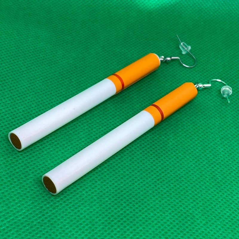 Cigarette Earrings - Etsy Australia