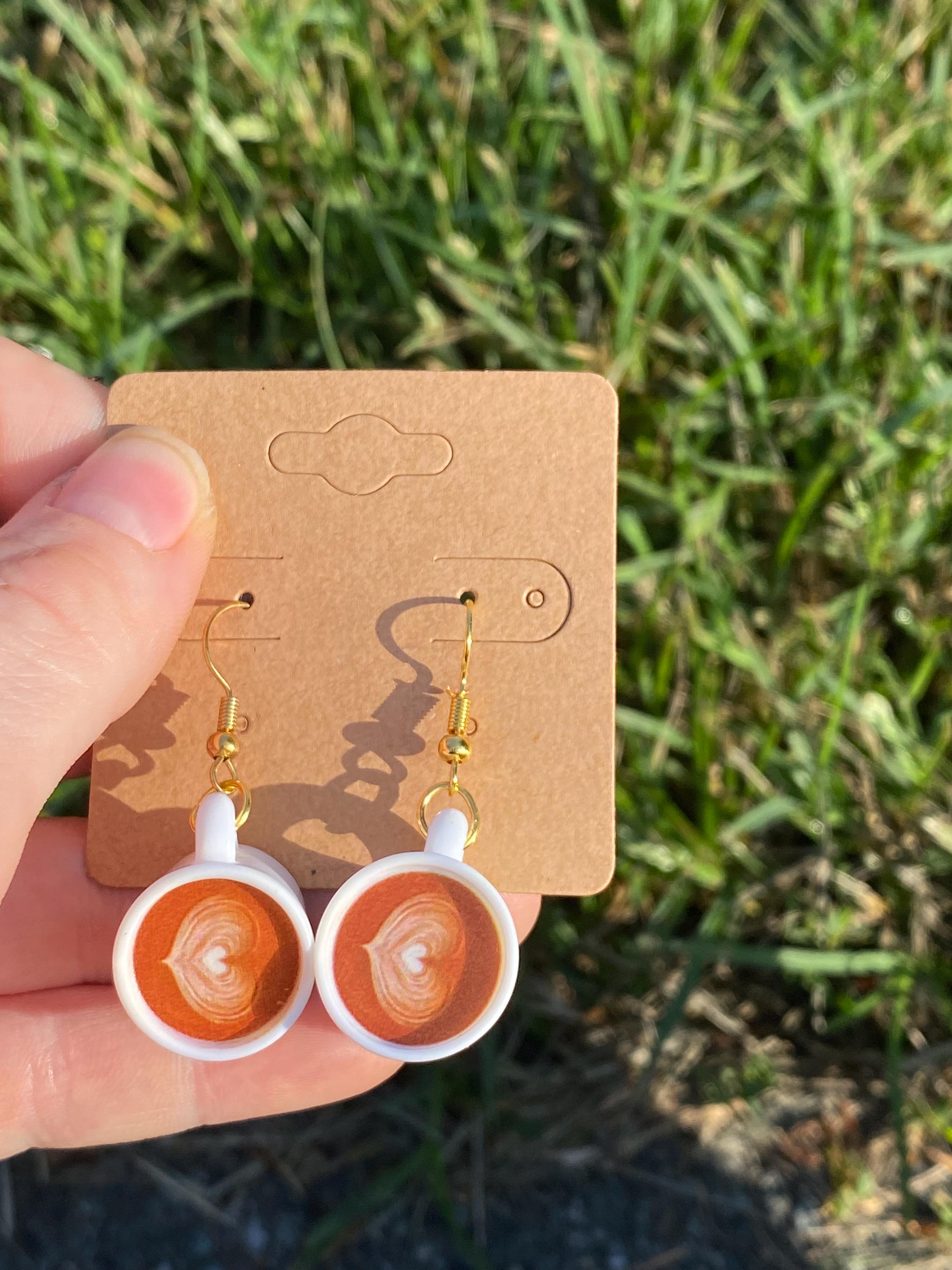 Coffee Latte Mug Earrings Espresso Earrings Lattee Art Earrings ...