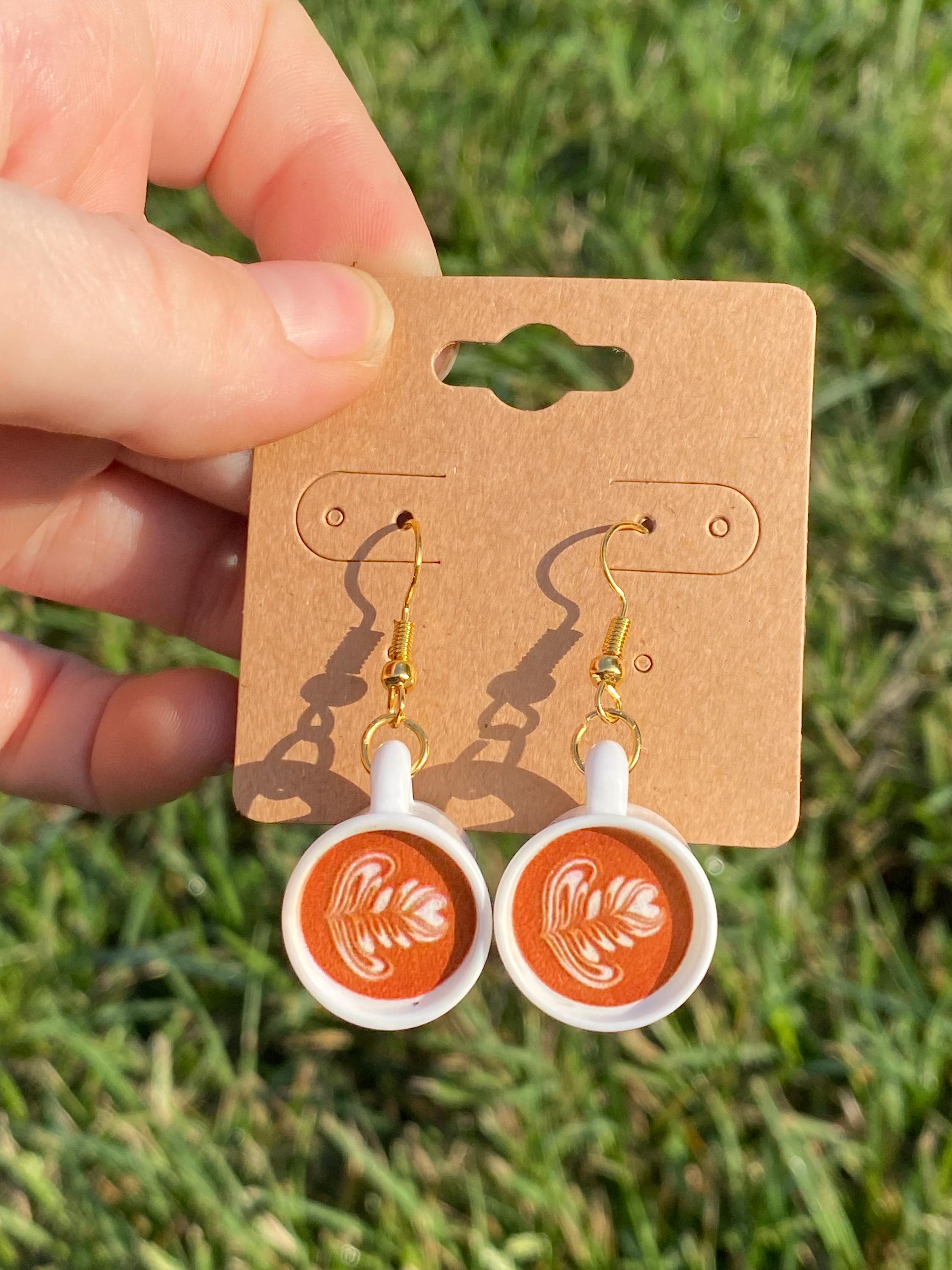 Coffee Latte Mug Earrings Espresso Earrings Lattee Art Earrings ...