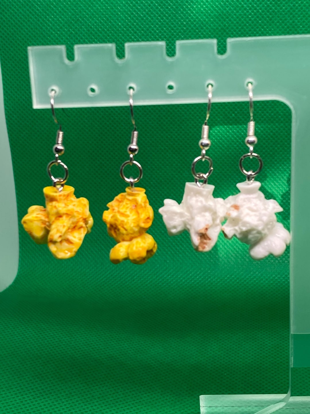 Resin Popcorn Earrings: Movie Night Food Jewelry - Etsy