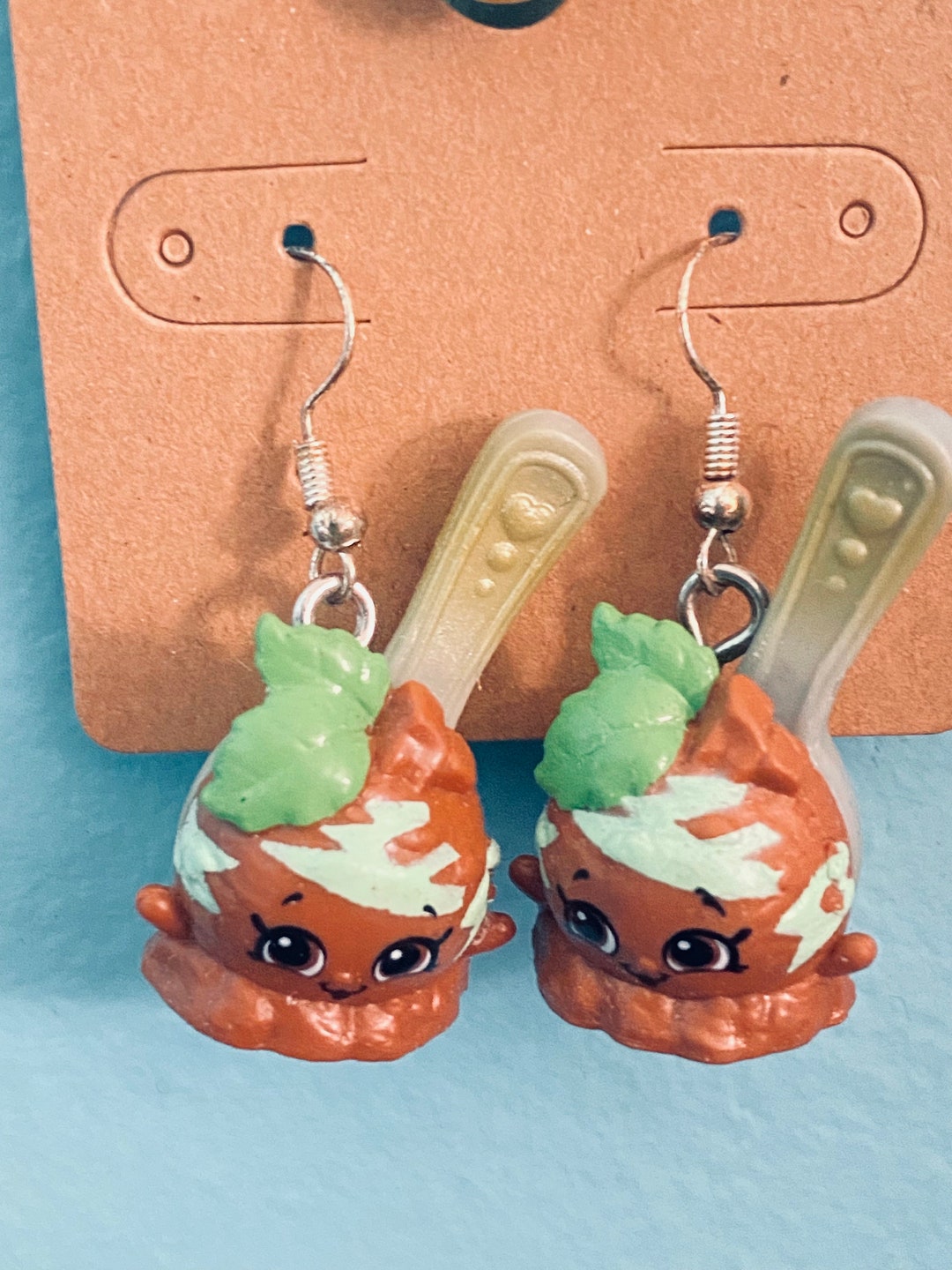 Mint Chocolate Chip Ice Cream Scoop Earrings: Stainless Steel Dangle ...