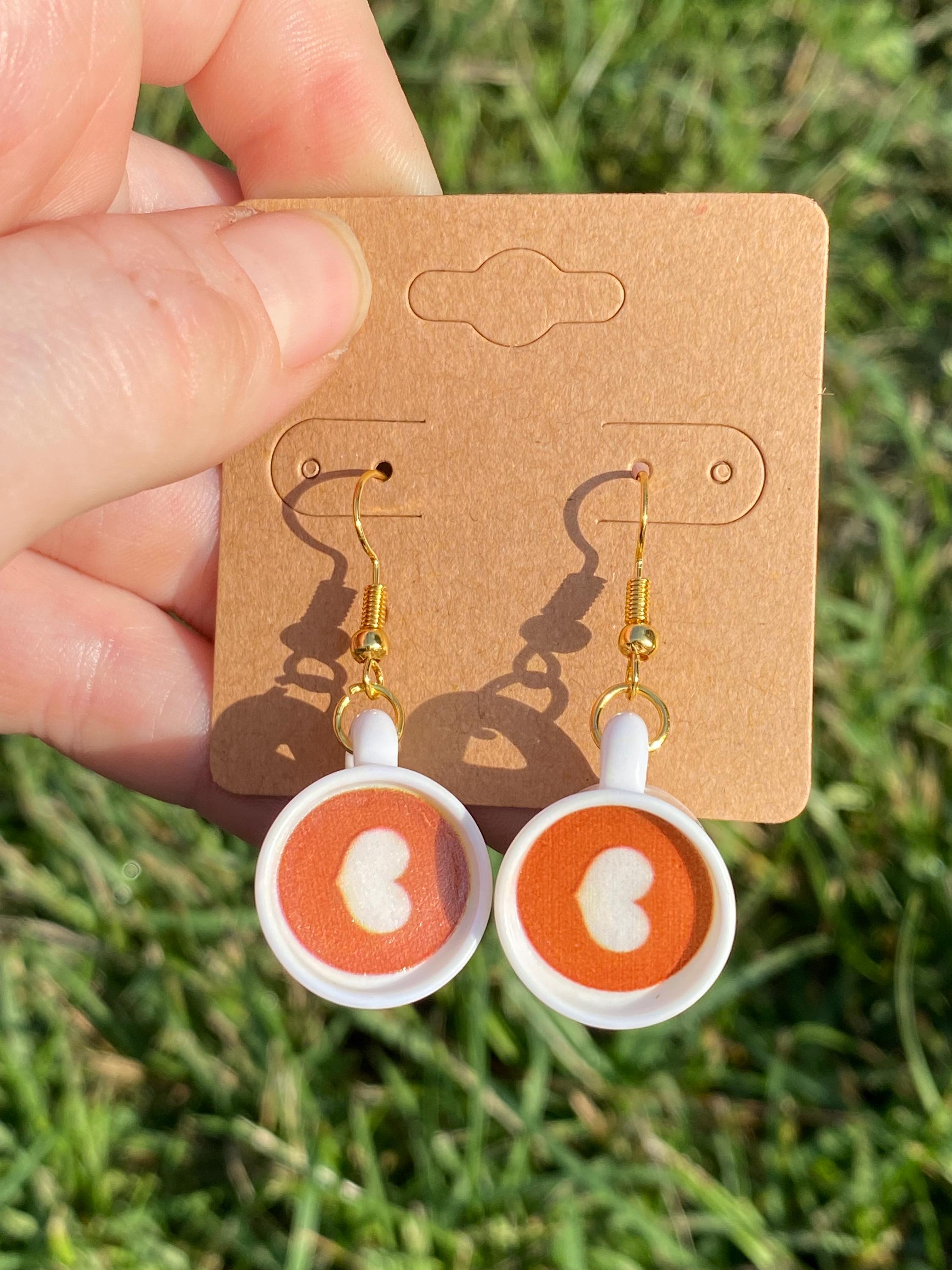 Coffee Latte Mug Earrings Espresso Earrings Lattee Art Earrings ...