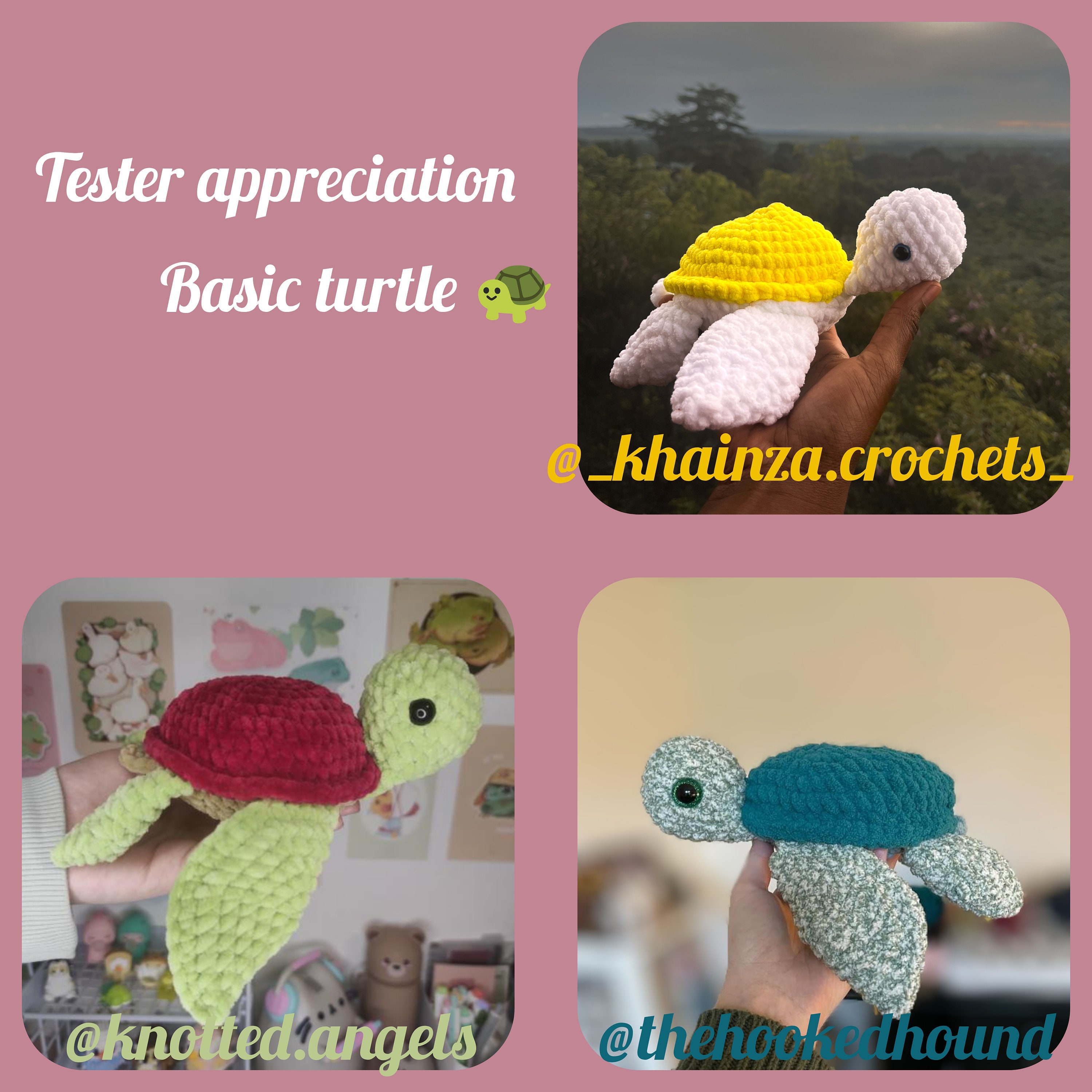 Crochet Turtle No-sew Turtle & Kiwi Turtle Crochet Pattern PDF ...