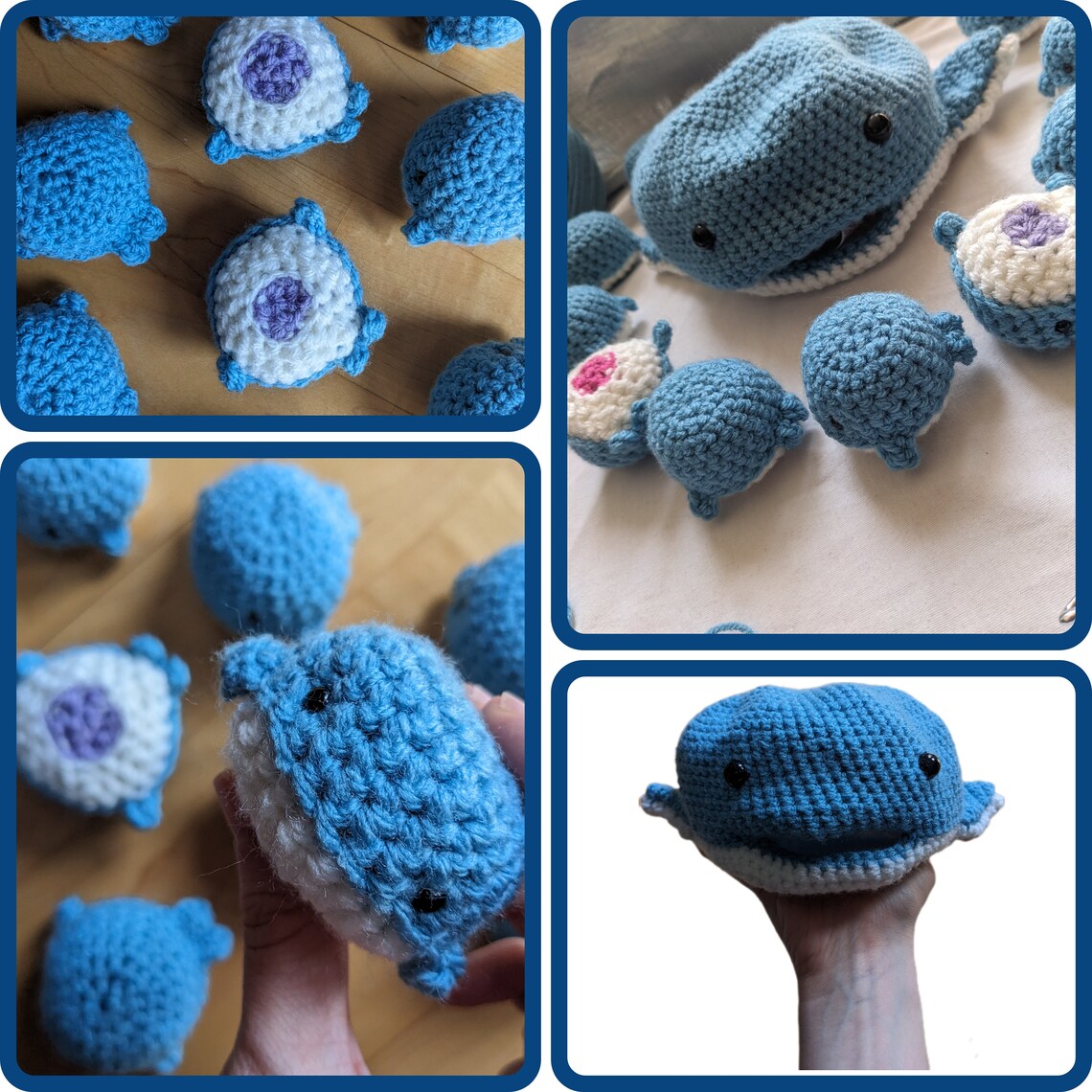 Whale Memory Game PDF Crochet Pattern - Low-sew / Wal Memory Spiel PDF ...