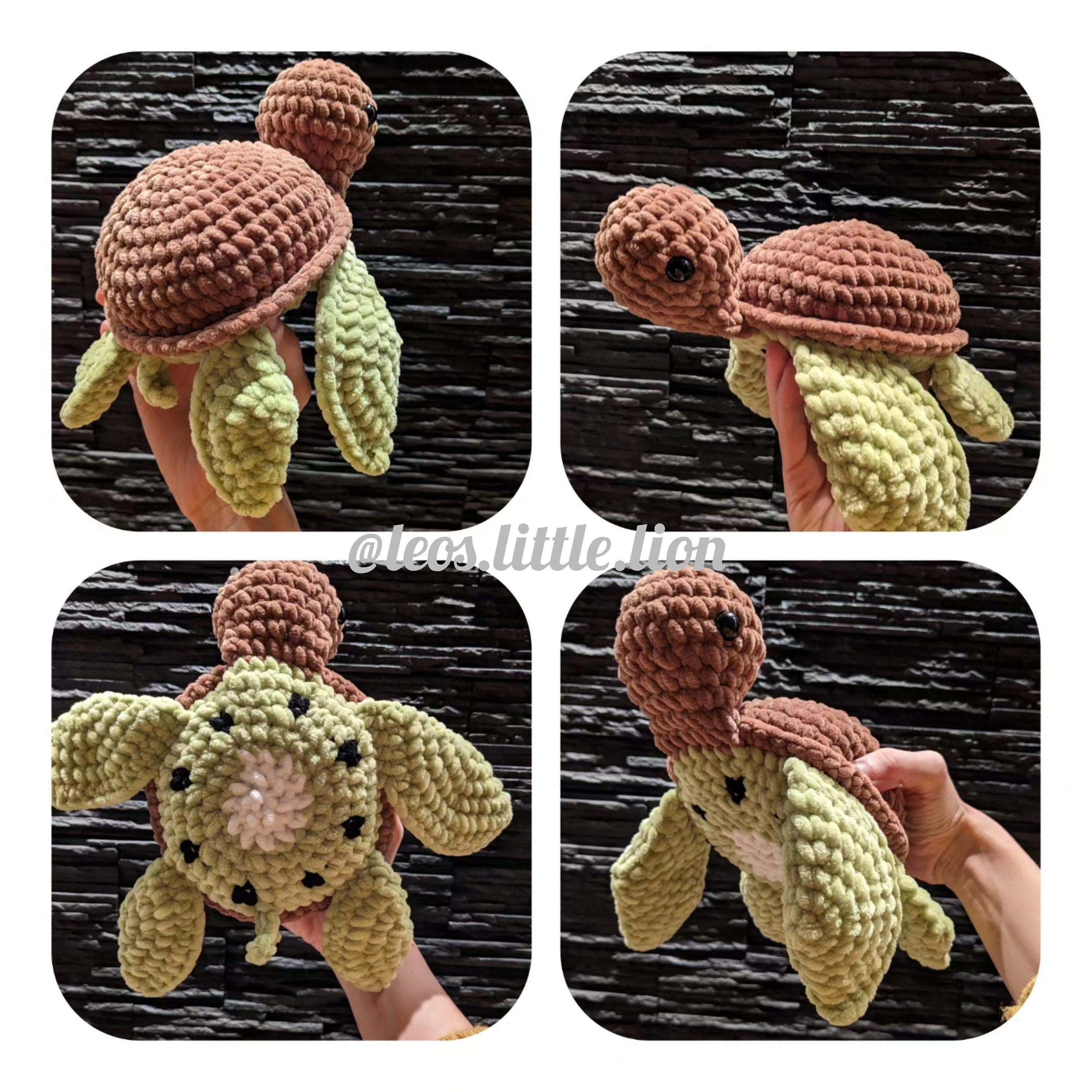 Crochet Turtle No-sew Turtle & Kiwi Turtle Crochet Pattern PDF ...