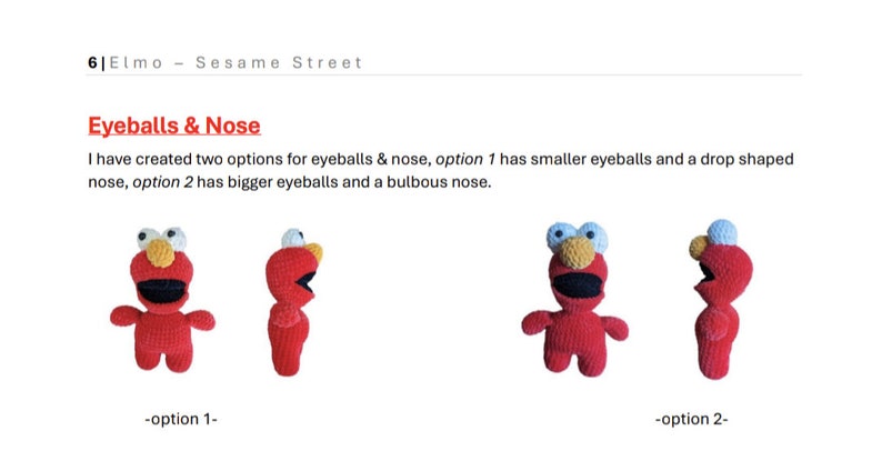 Elmo Crochet Pattern PDF / Häkelanleitung - Etsy