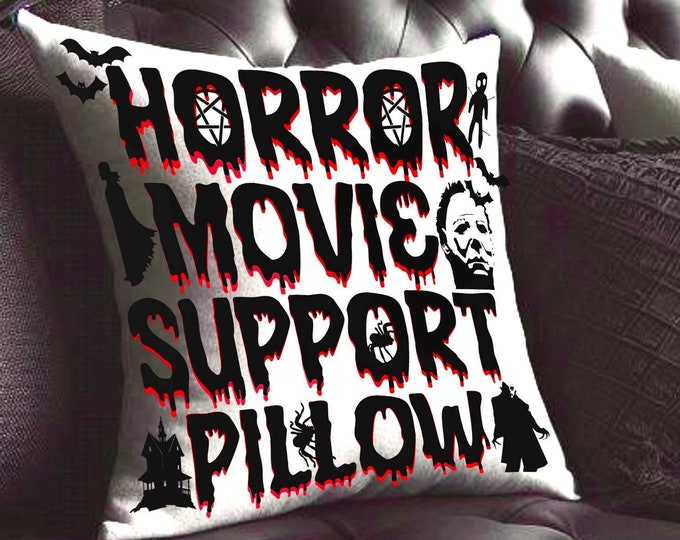 Horror Movie Support Pillow Cushion Cover Black Gothic Home Decor ...