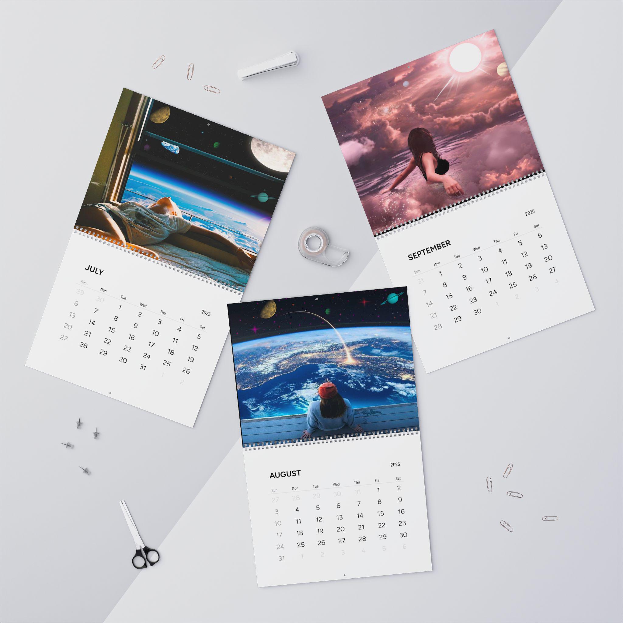Space Calendar Fantasy Sci Fi 2025 Monthly Planner, Celestial Galaxy ...