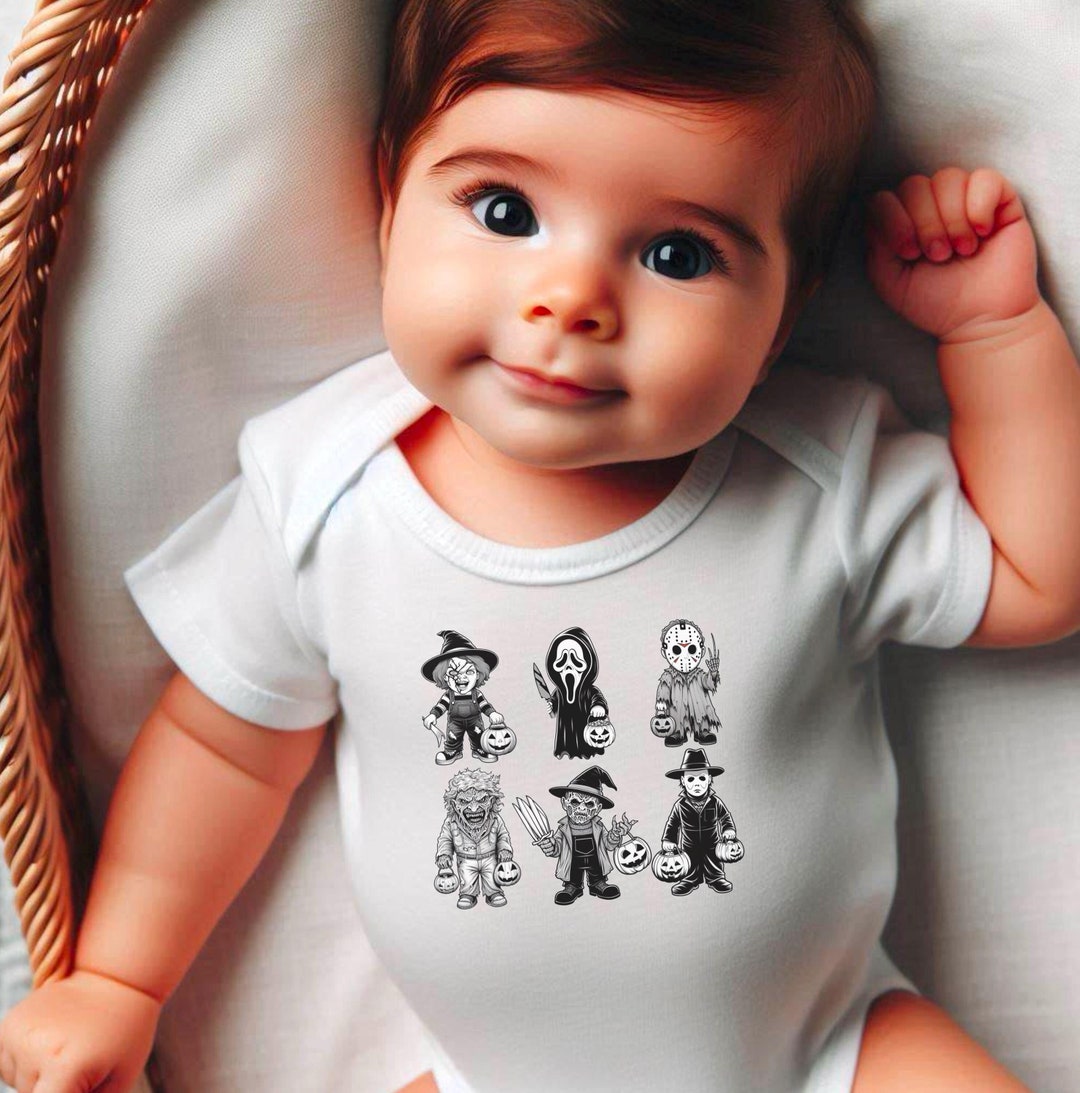 Killer Spooky Baby Onesie Bodysuit, My First Halloween, Chucky Scream ...