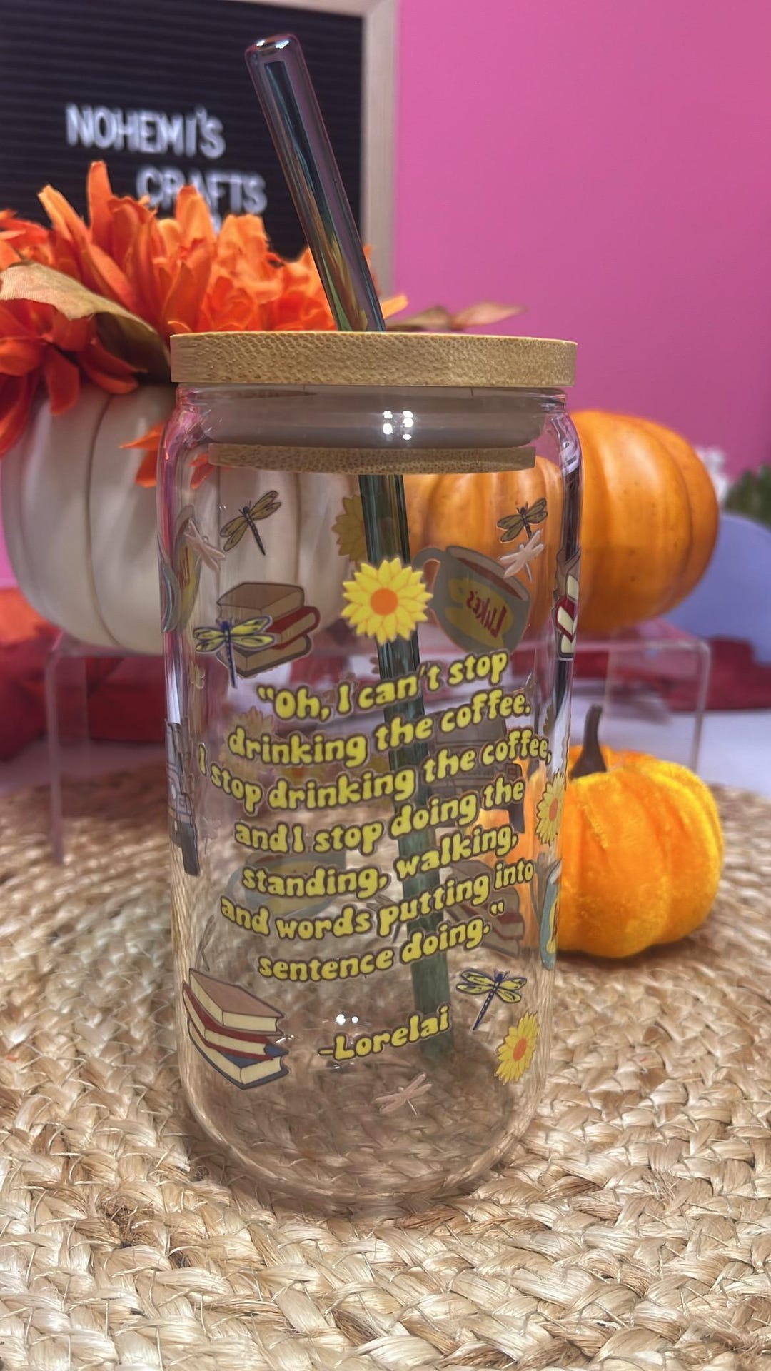 Gilmore G |lorelai Gilmore| 16oz Glass Cup| Gift for Her - Etsy