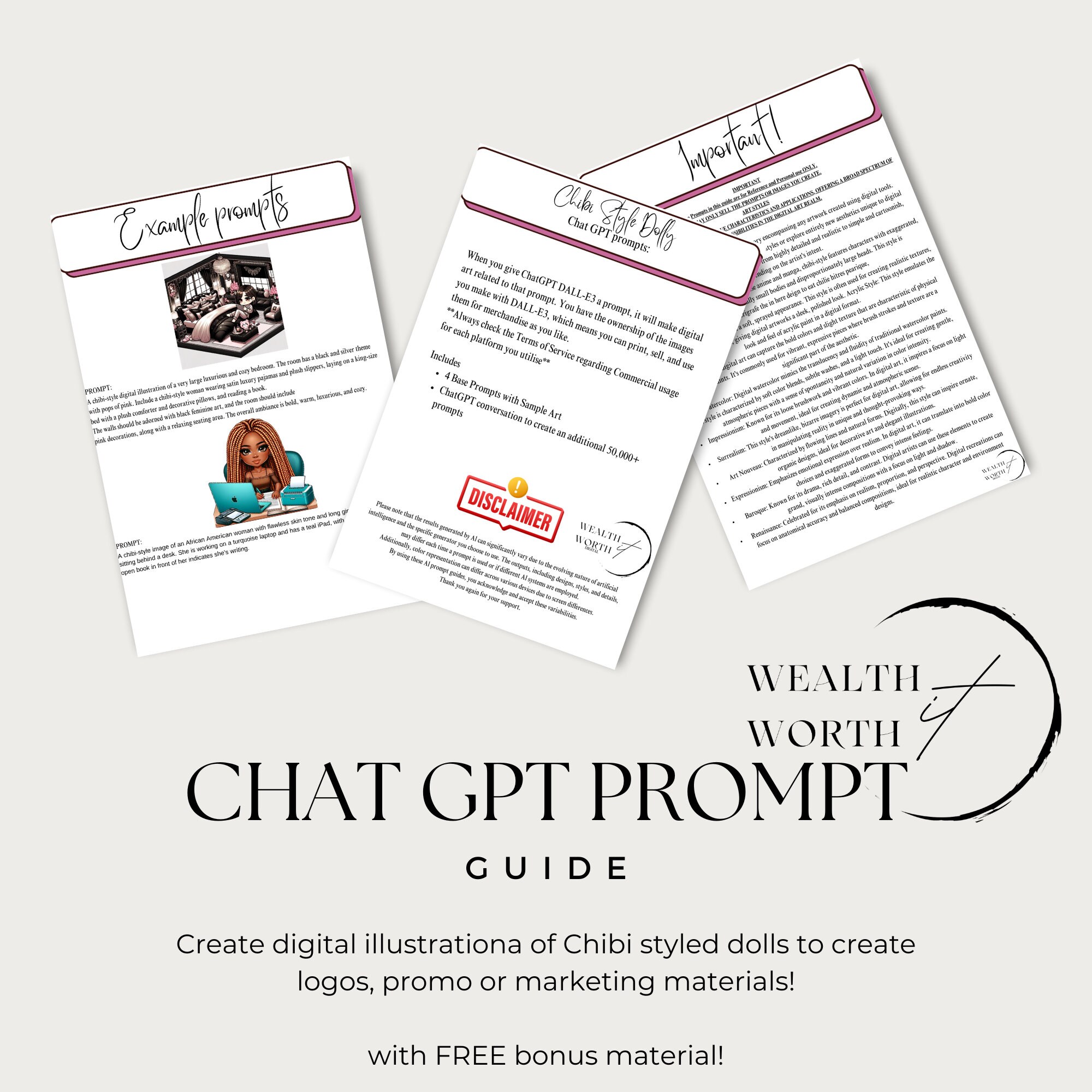 Custom Chibi Doll Prompts Personalized Digital Chibi Art Templates for ...