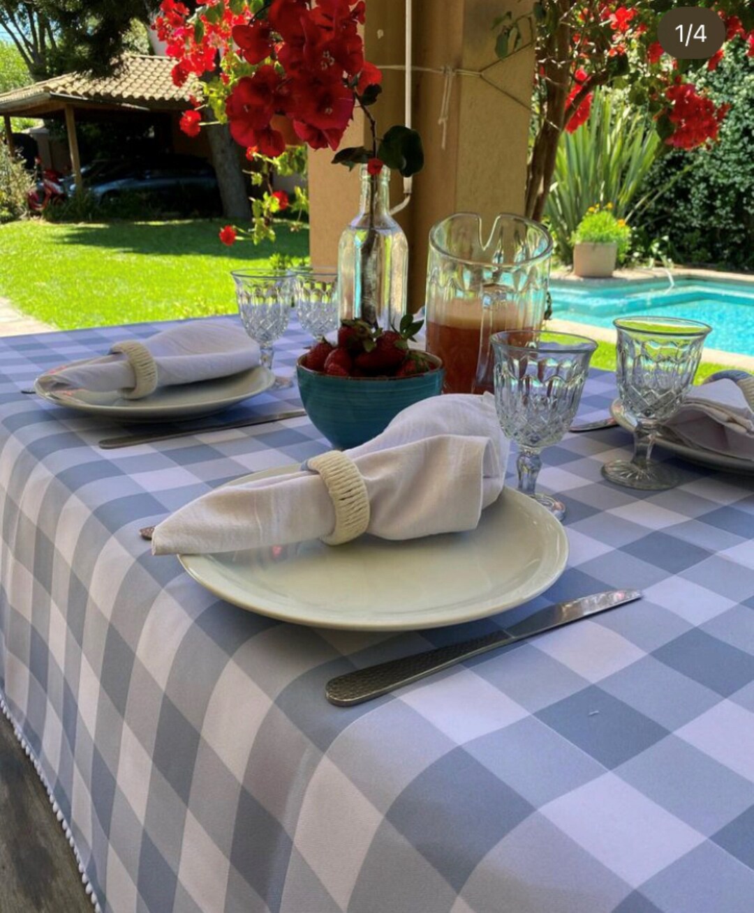 Coated Tablecloth, Stain and Liquid Resistant, Waterproof Tablecloth ...