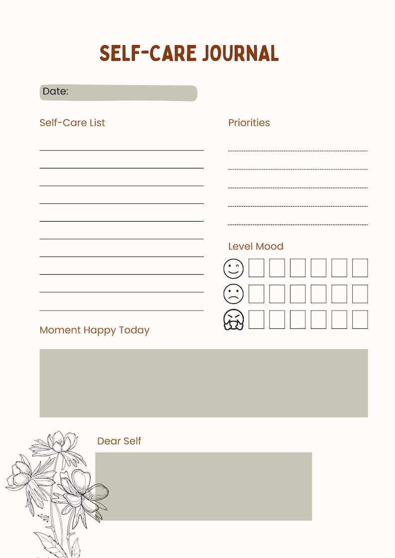 Self Care, Good Notes Journal, Digital Download Organizer, Gratitude ...