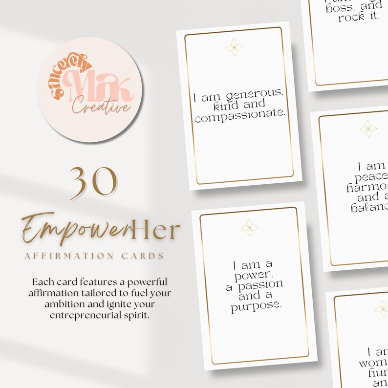 Empowerher Affirmation Cards, Affirmation Cards Printable, Affirmation ...