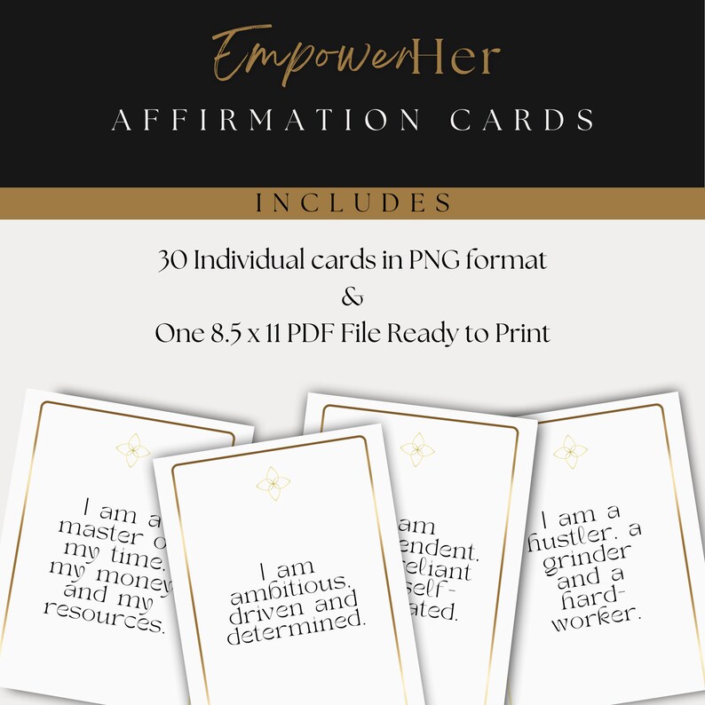 Empowerher Affirmation Cards, Affirmation Cards Printable, Affirmation ...