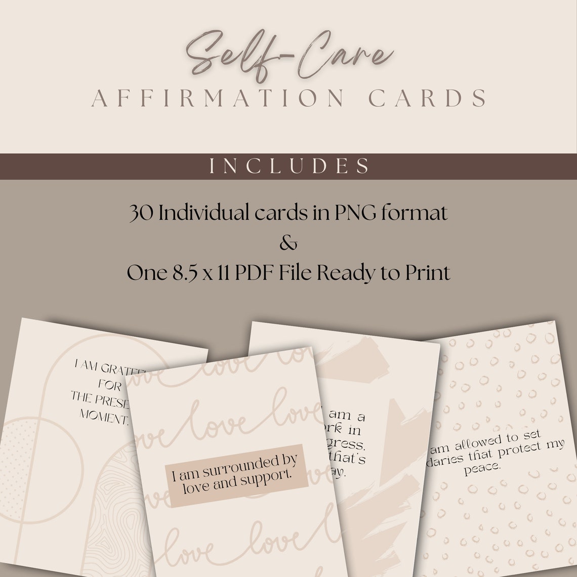 Self Care Affirmation Cards, Affirmation Cards Printable, Affirmation ...