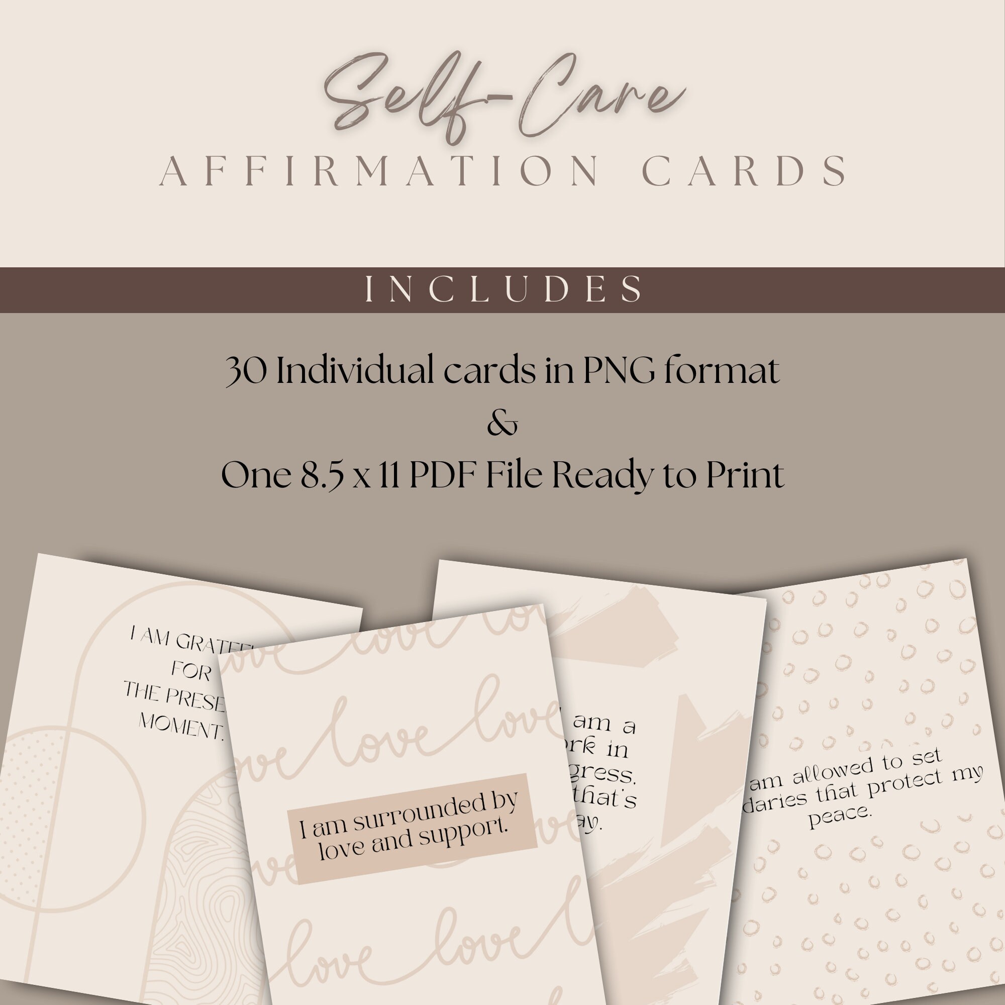 Self Care Affirmation Cards, Affirmation Cards Printable, Affirmation ...