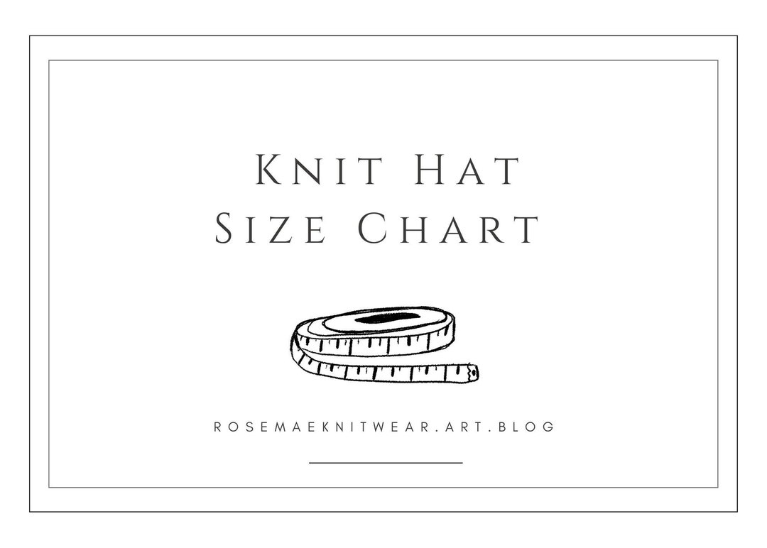 Knit Hat Size Chart, Knitting Pattern - Etsy