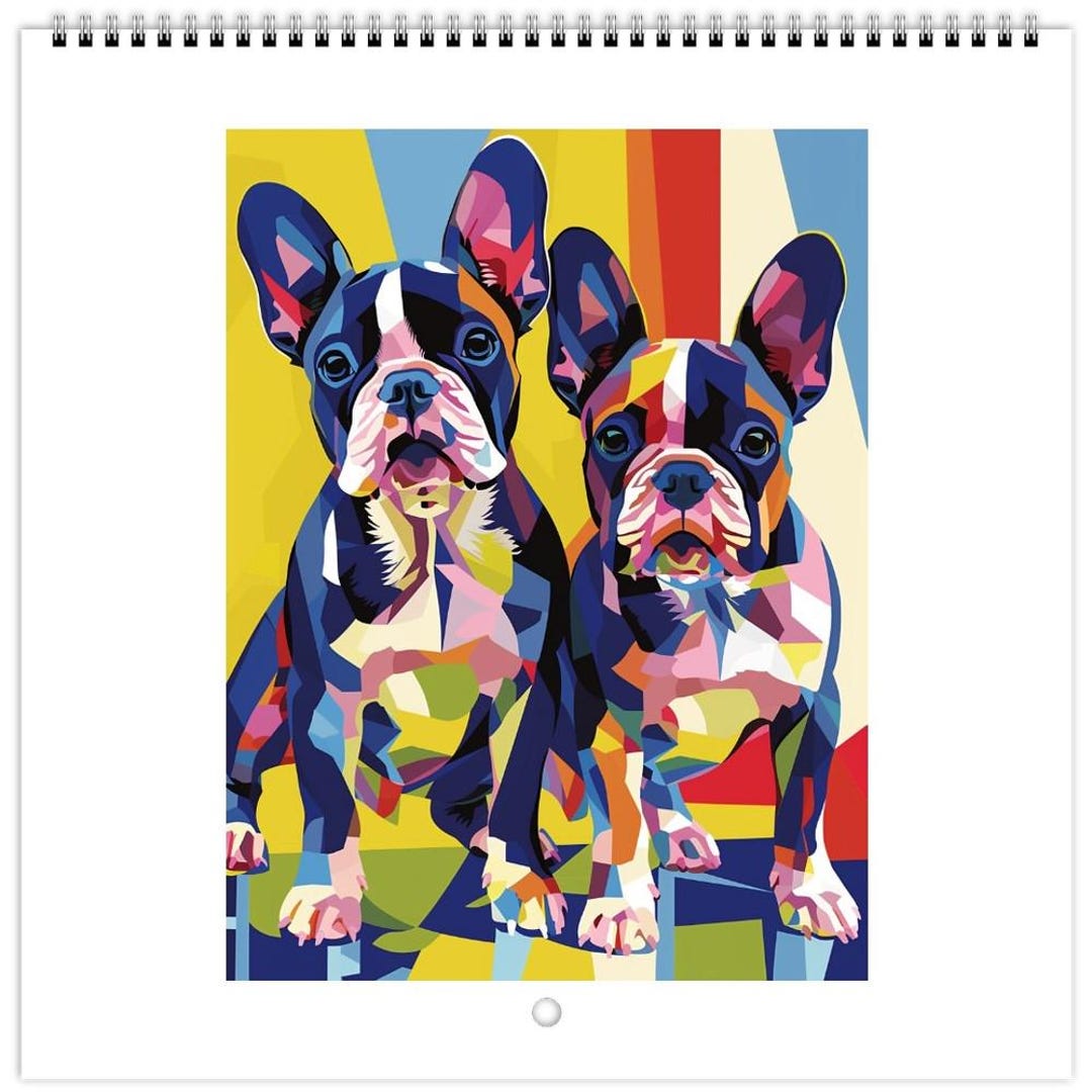 2025 French Bulldog Wall Calendar Frenchie Puppy Dog Bullie Perfect ...