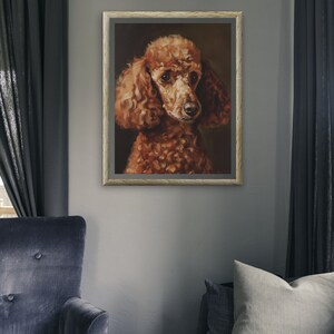 Red Miniature Poodle Art Giclée Print, Oil Painting Style - Etsy