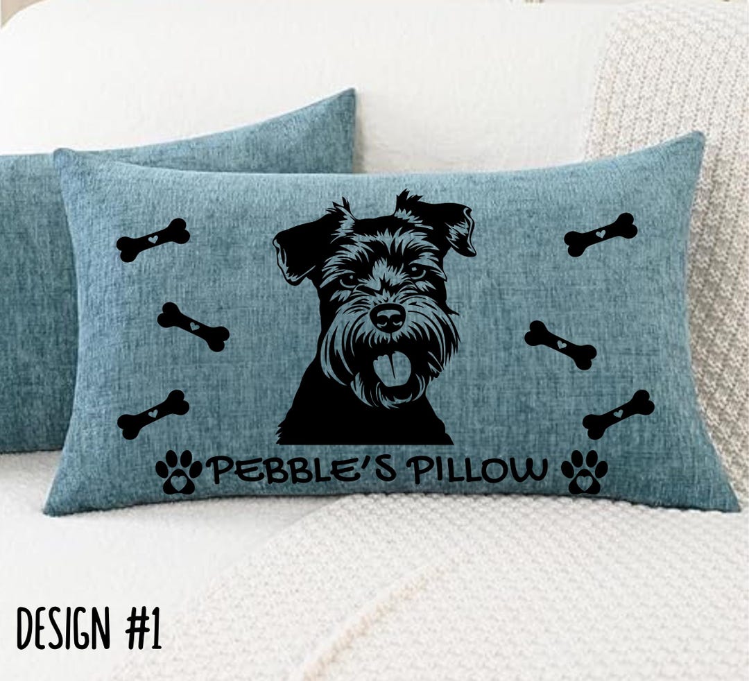 Custom Schnauzer Pillow Cover - Etsy