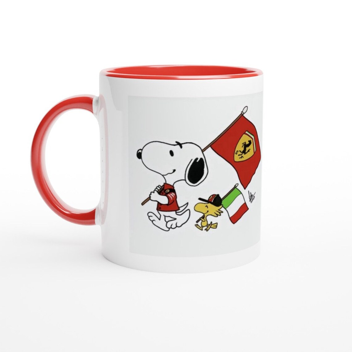 F1 Snoopy Ferrari Red -ceramic Mug - Etsy