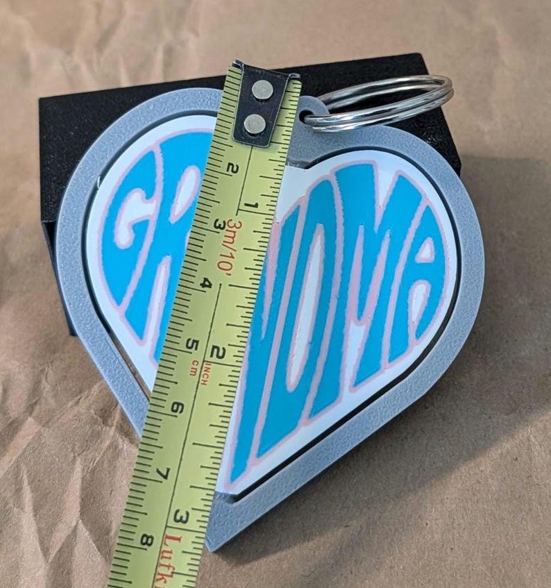 Grandma Heart Key Fob – Personalized Key Chain + Fun Fidget Feature! - Etsy