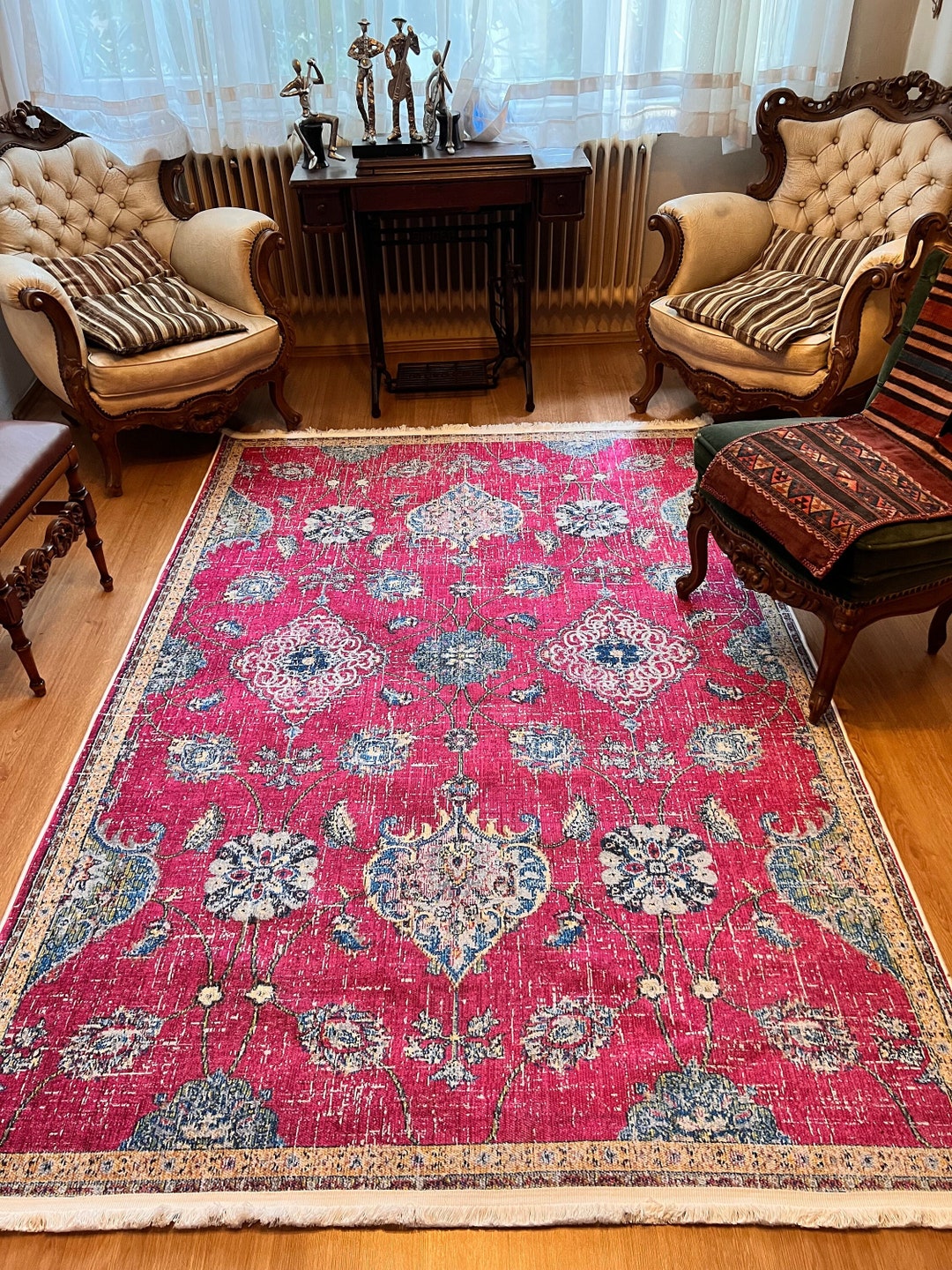 Amethyst Color Rug 8x10, Lavender Color Vintage Style Rug, Aesthetic ...