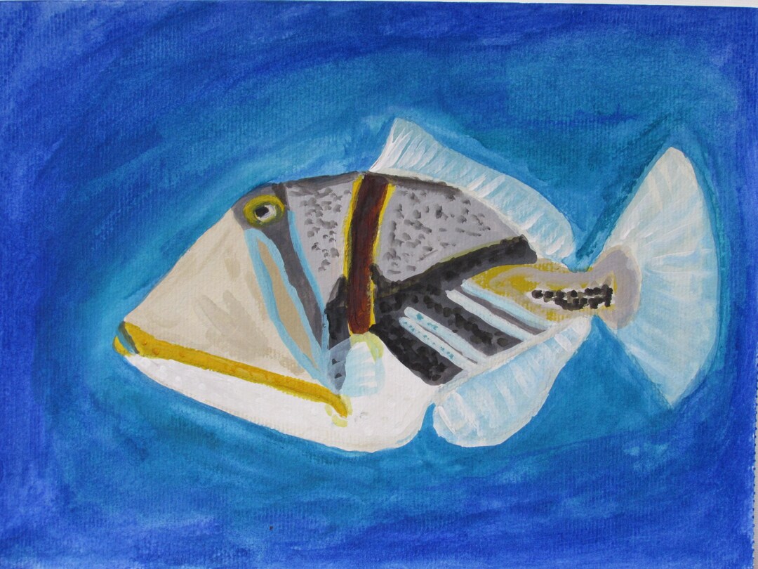 Picasso Triggerfish Original Acrylic Painting - Etsy