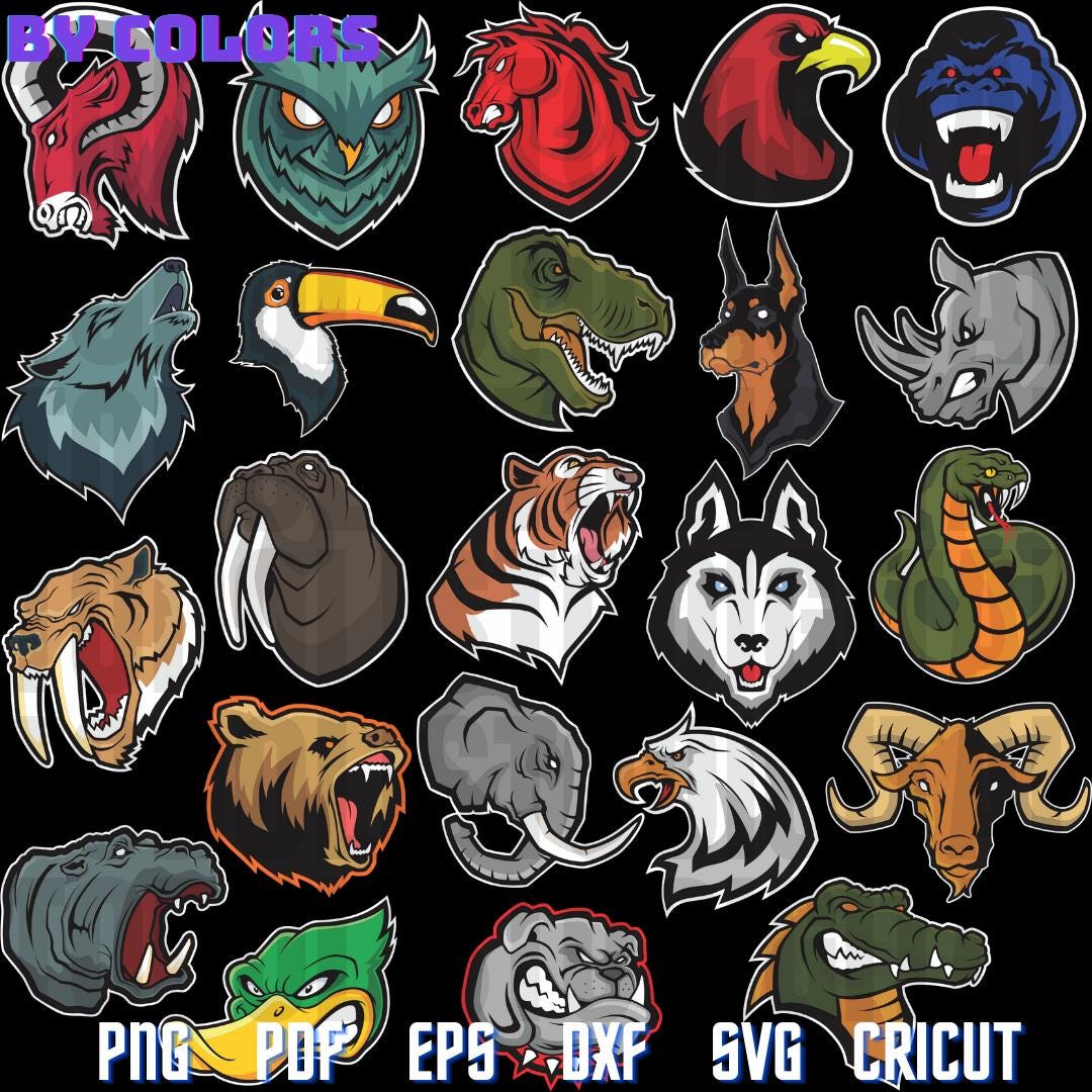 Manually Vectorized Animal Pack in Png, Pdf, Dxf, Eps, Svg, Cricut ...