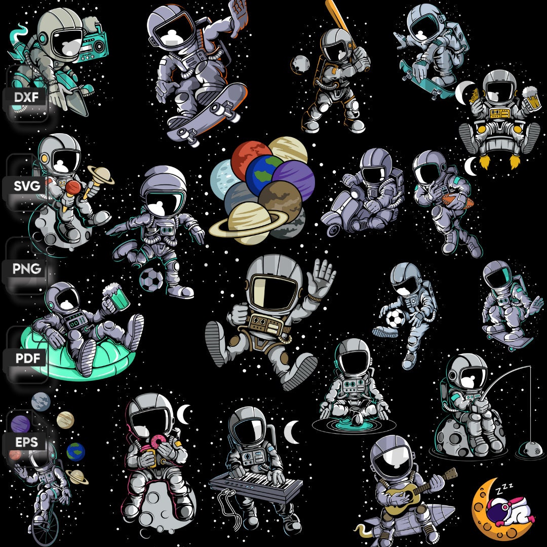 Astronaut Kit, Vector, Eps, Dxf, Svg, Pdf, Png, Cricut - Etsy